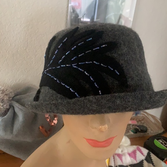 callanan | Accessories | Callanan Millinery Super Cute Gray Nwt Decal ...